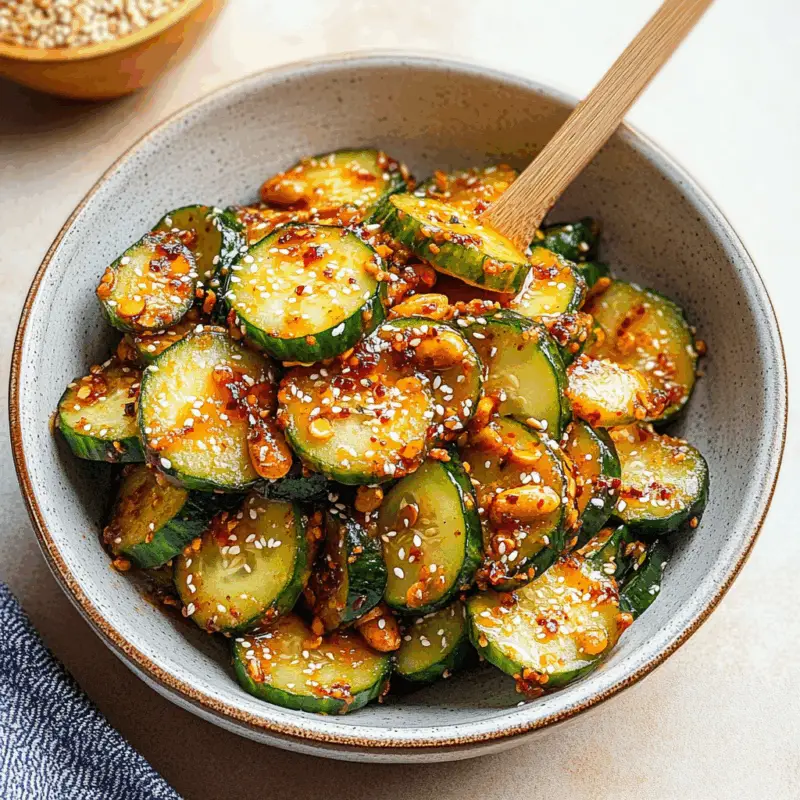 Peanut Chili Crisp Cucumber Salad
